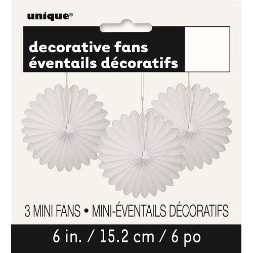 Decorative Mini Fans - Bright White