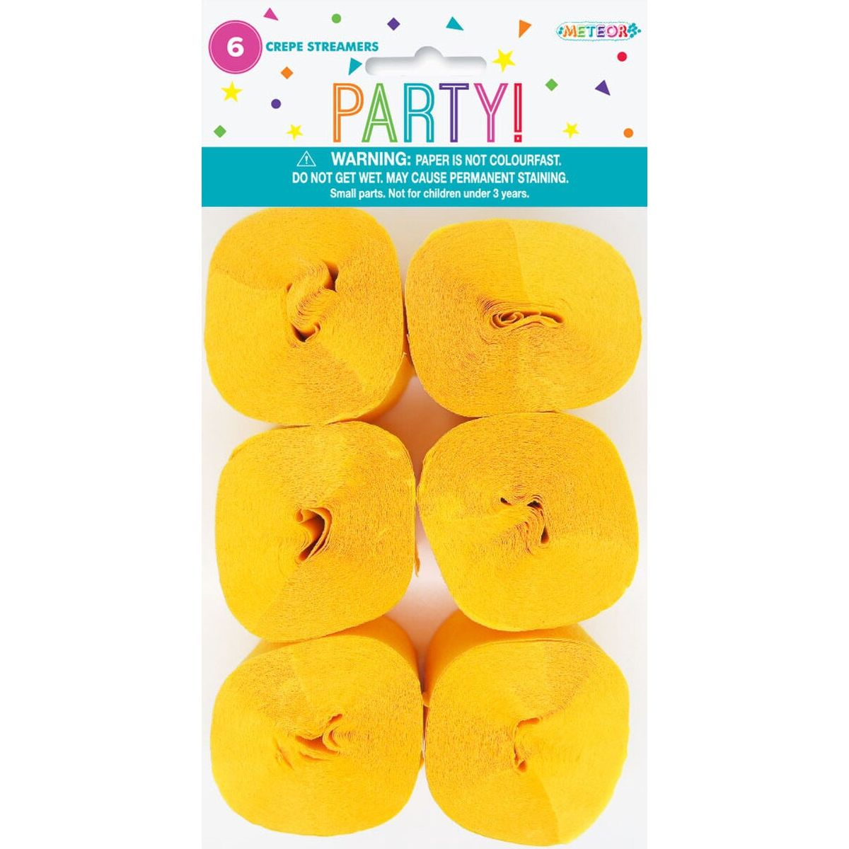 Crepe Streamers - Sun Yellow