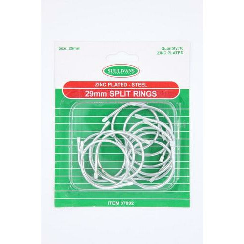 Curtain Split Rings - Metal Zinc Plated