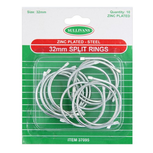 Curtain Split Rings - Metal Zinc Plated