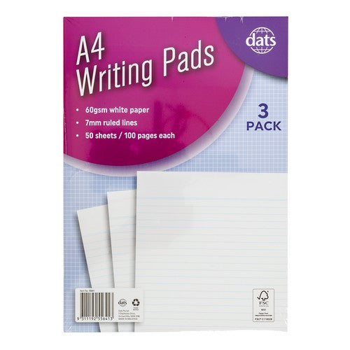 Writing Pad Ruled Lines - A4