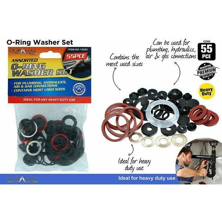 O-Ring Washers - 55 Piece Set Assorted Sizes