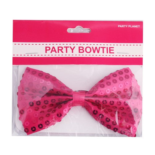 Party Adult Bowtie - Sequin Pink