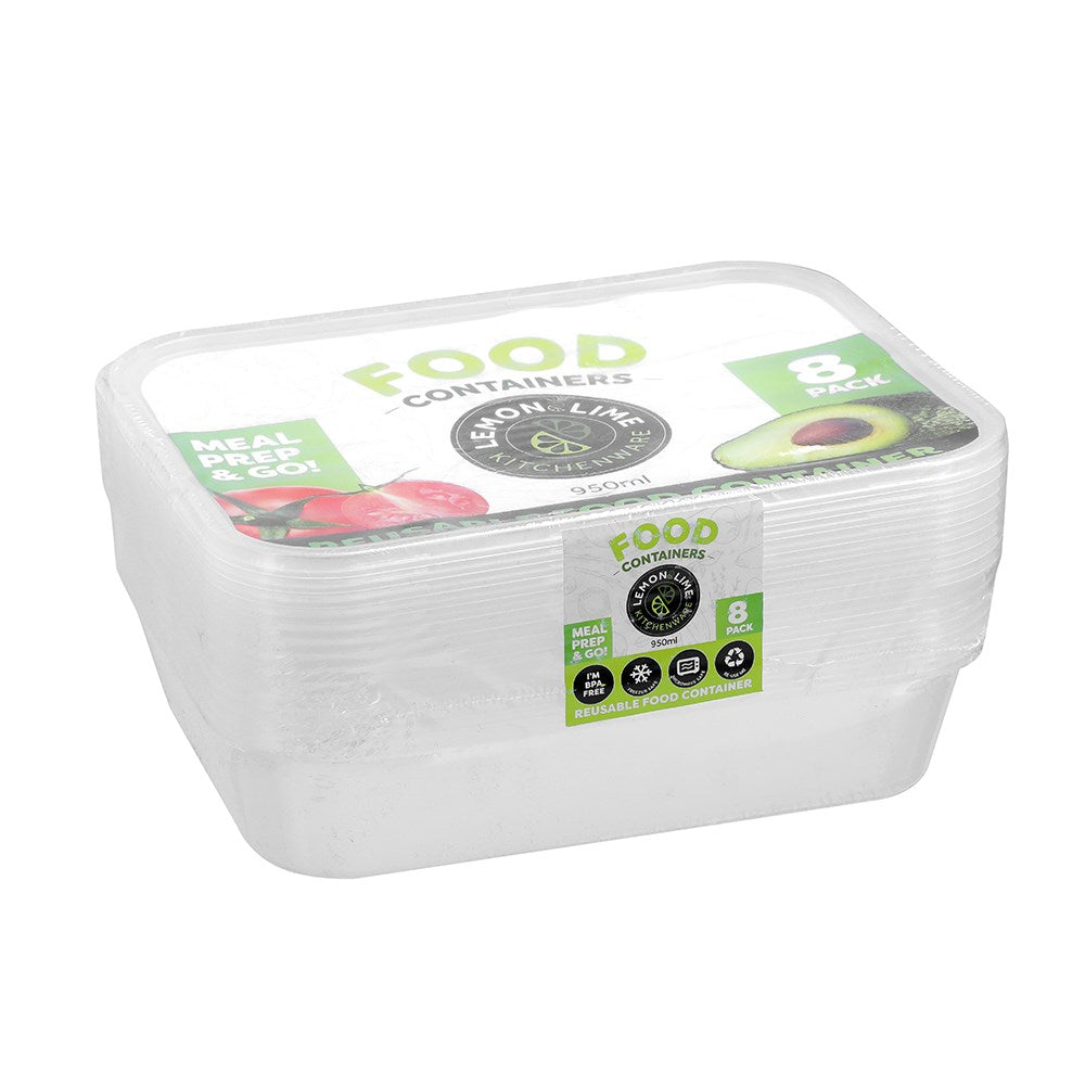 Reusable Food Containers Rectangle - Medium