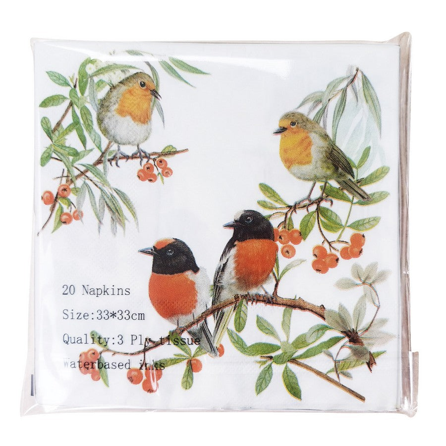Red Breasted Robin - Lunch Napkins